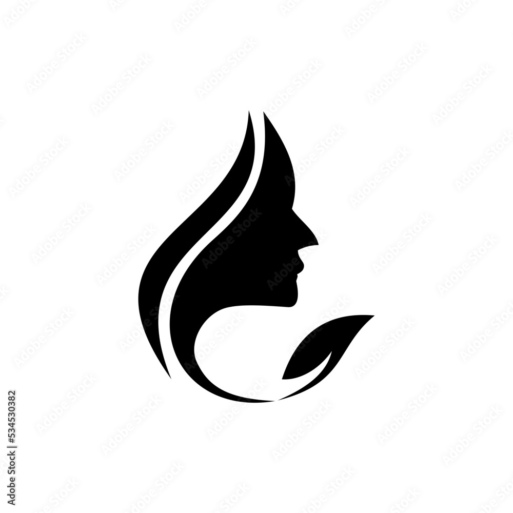 Beauty face logo design vector templates Stock Vector | Adobe Stock