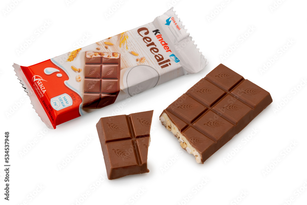 Alba, Italy - September 29, 2022: Kinder Cereals Country Ferrero ...