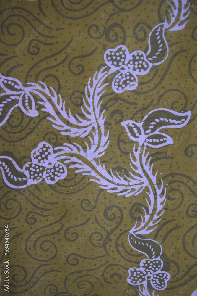 Batik cloth typical of Bangkalan, Madura, Indonesia which is full of ...