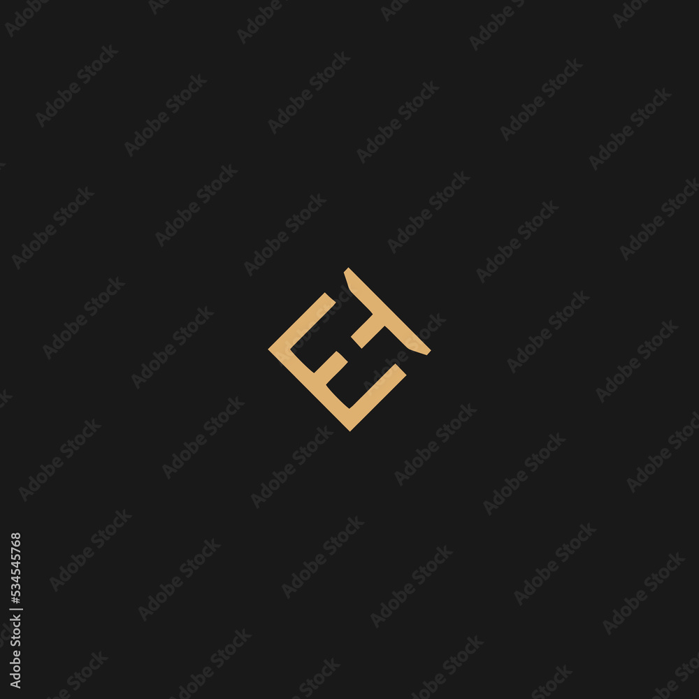 Letter ET Logo Design Template. ET, ET Letter Logo Modern, Flat ...