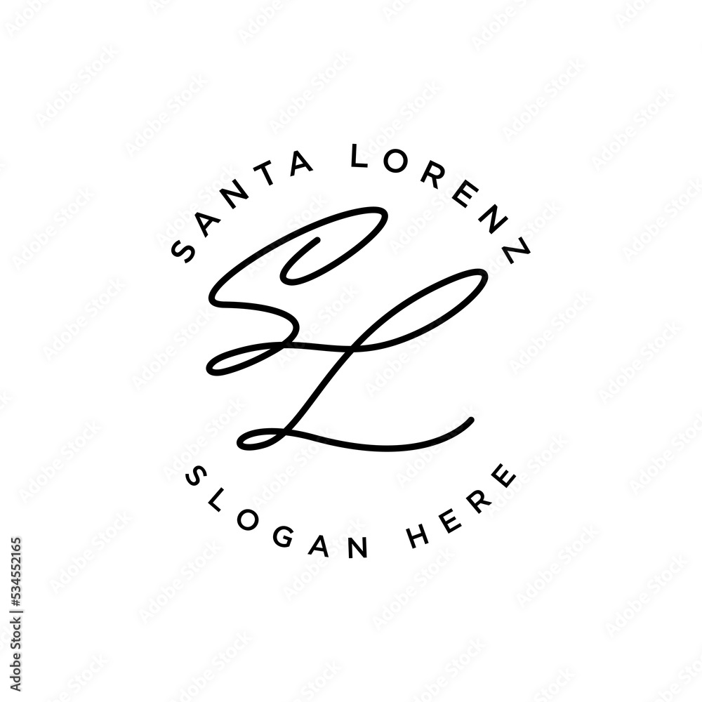 letter s and l logo icon and vector Stock Vector | Adobe Stock