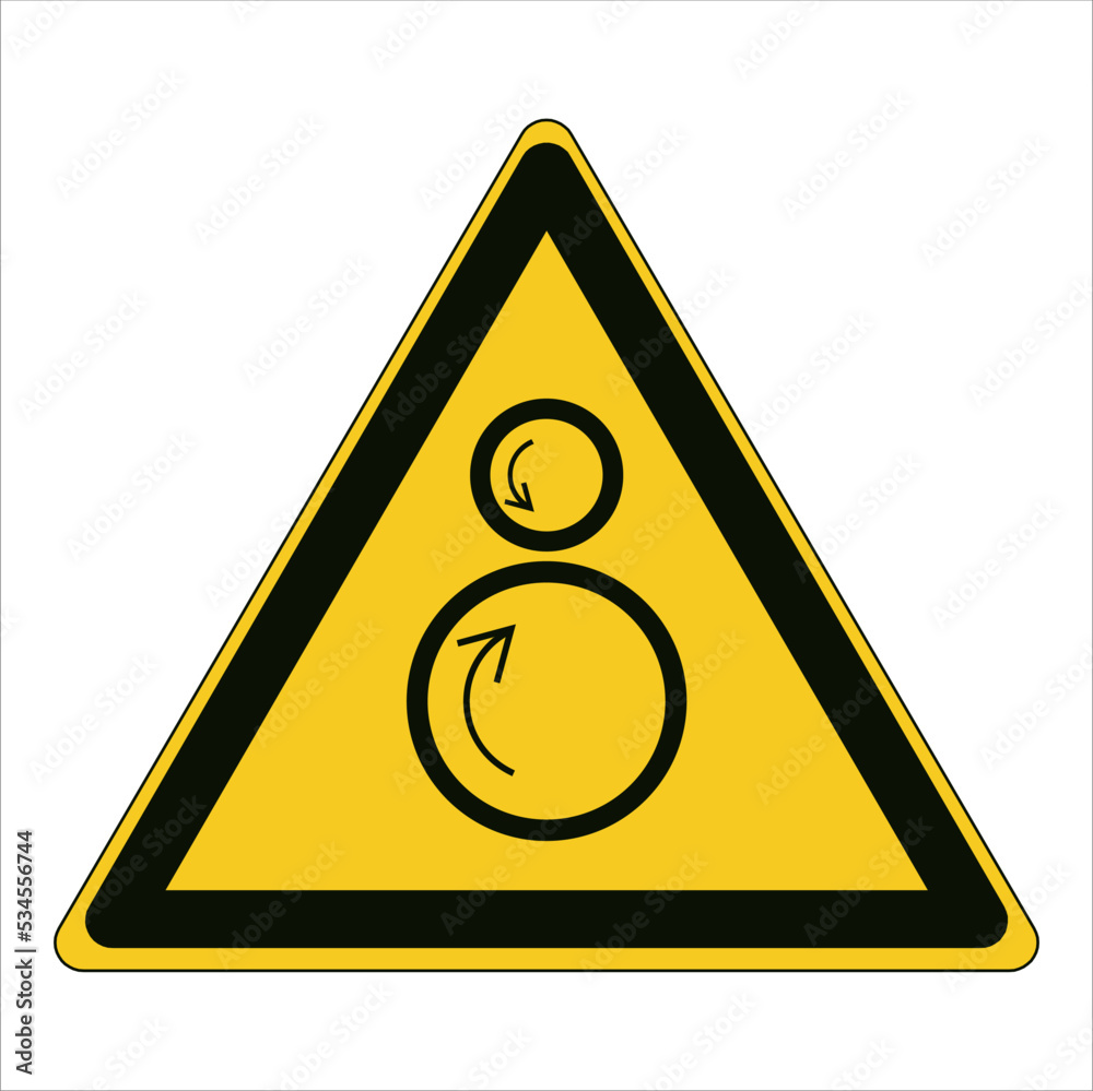 ISO 7010 Registered safety signs - Warnings - Counter rotating rollers ...