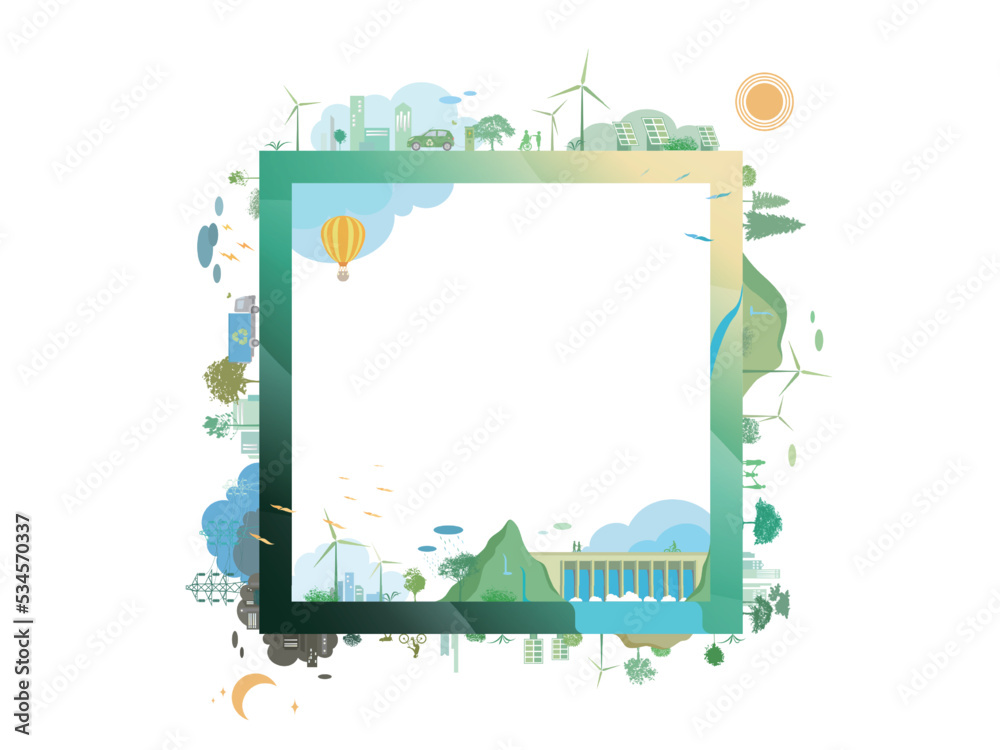 ESG and ECO friendly community frame-square 2 shows by the green ...