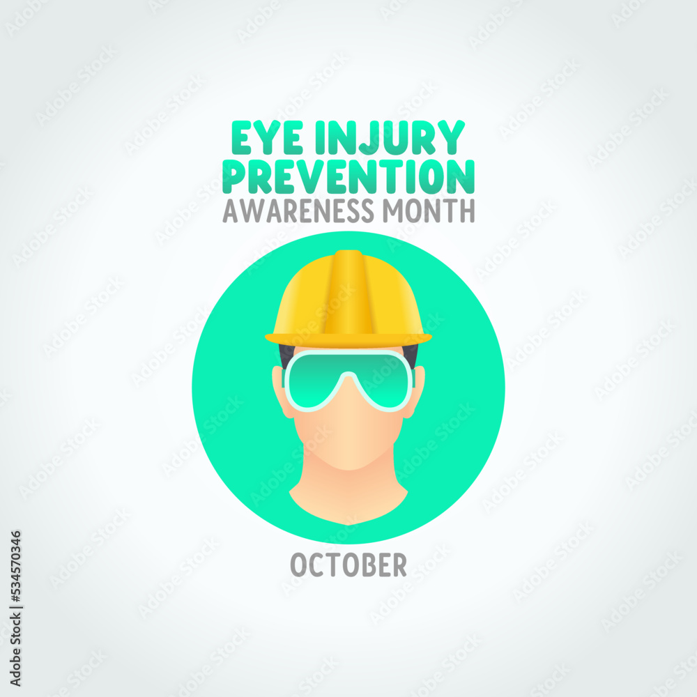 vector graphic of eye injury awareness month good for eye injury ...