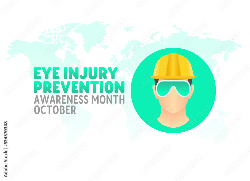 vector graphic of eye injury awareness month good for eye injury ...
