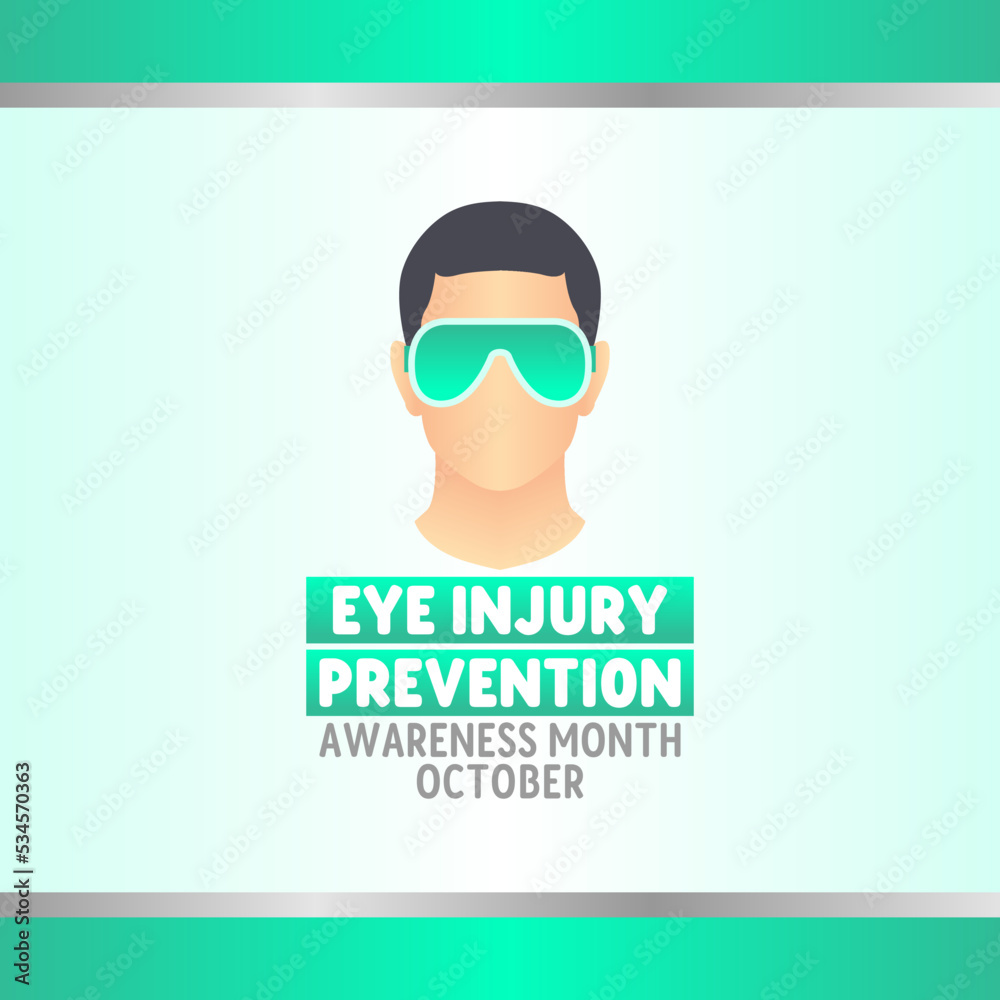 vector graphic of eye injury awareness month good for eye injury ...