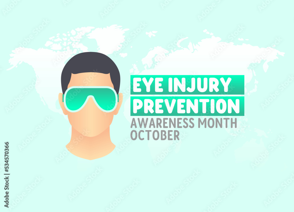 vector graphic of eye injury awareness month good for eye injury ...