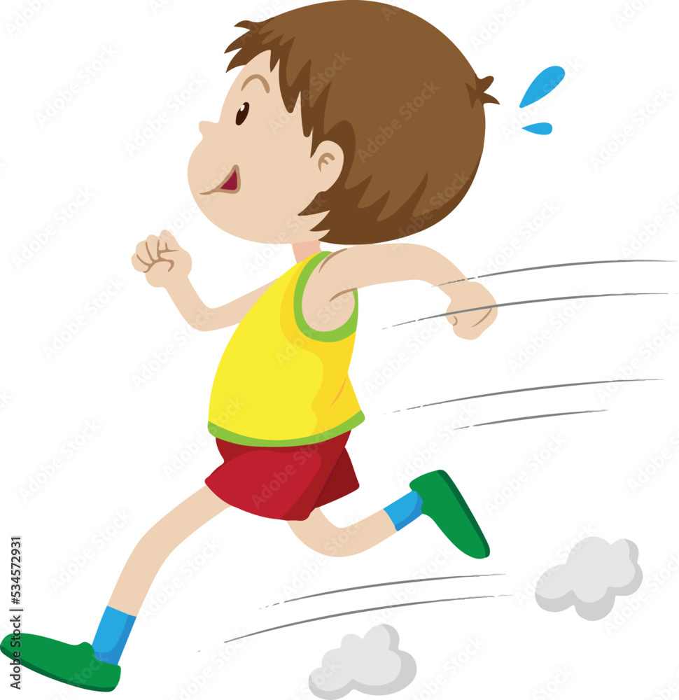 Running boy vector, Running boy cartoon character vector new Stock ...