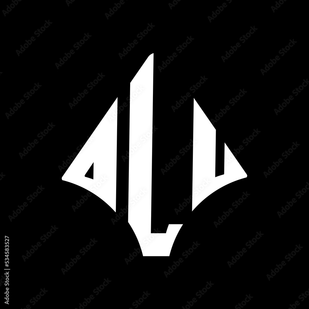 DLU logo. DLU letter. DLU letter logo design. DLU modern and creative ...