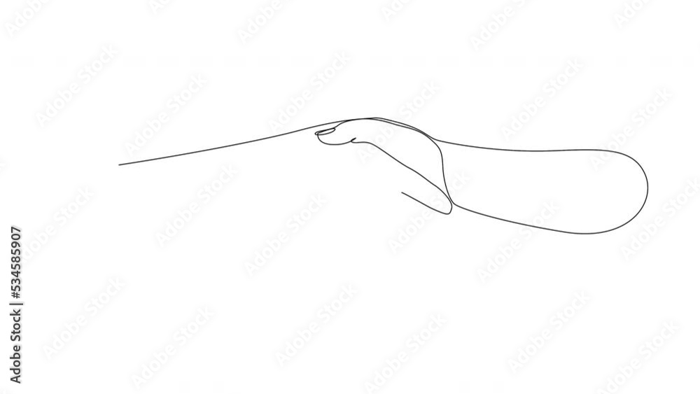 Continuous one line drawing of hand shake symbol. Self drawing ...