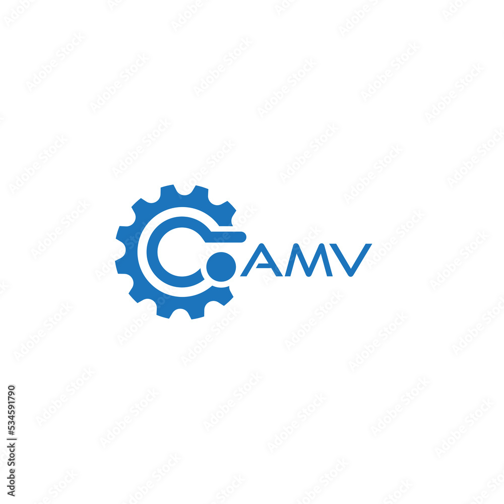 AMV letter design for logo and icon.AMV typography for technology ...