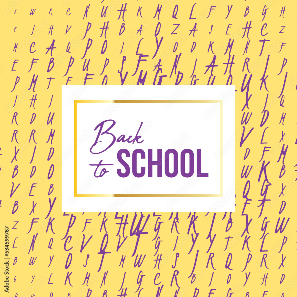 Vector illustration with design template for Back to school event ...