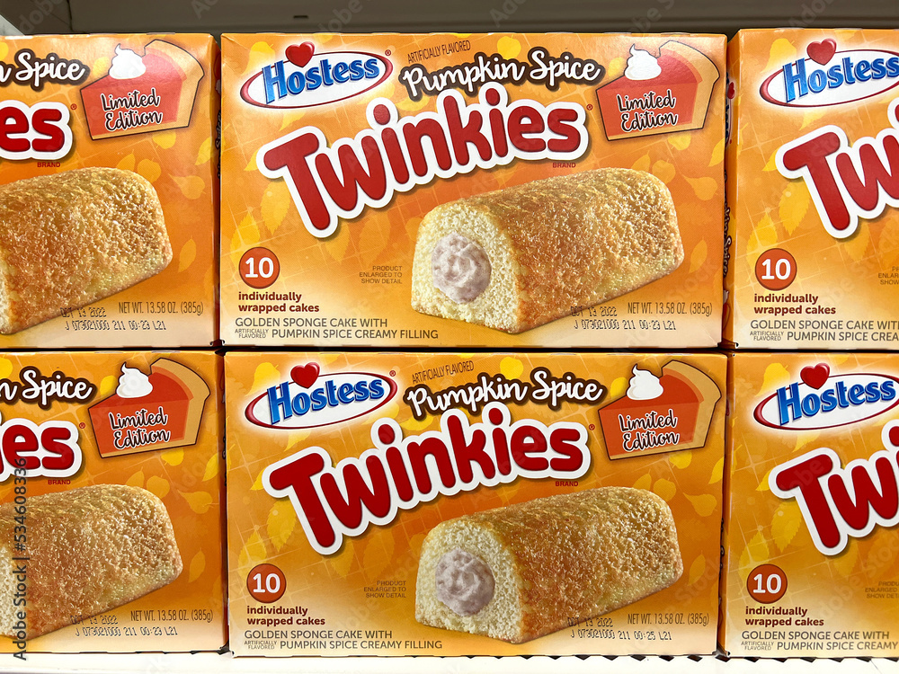 Alameda, CA - Sept 3, 2022: Grocery store shelf with boxes of Hostess ...
