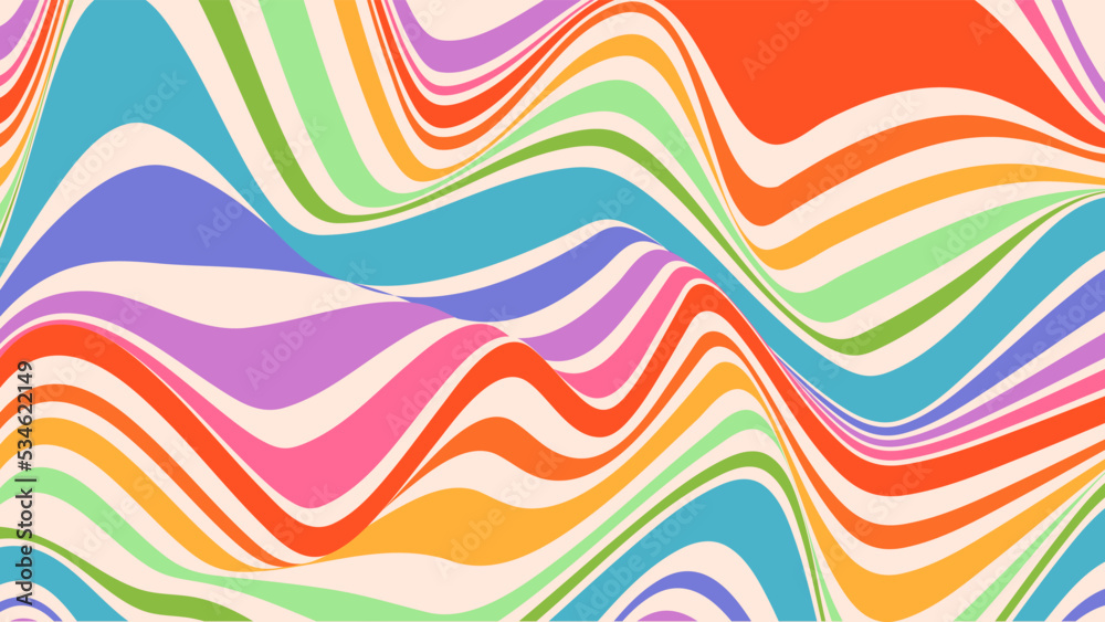 Hippie trippy retro background for psychedelic 60s 70s parties with ...