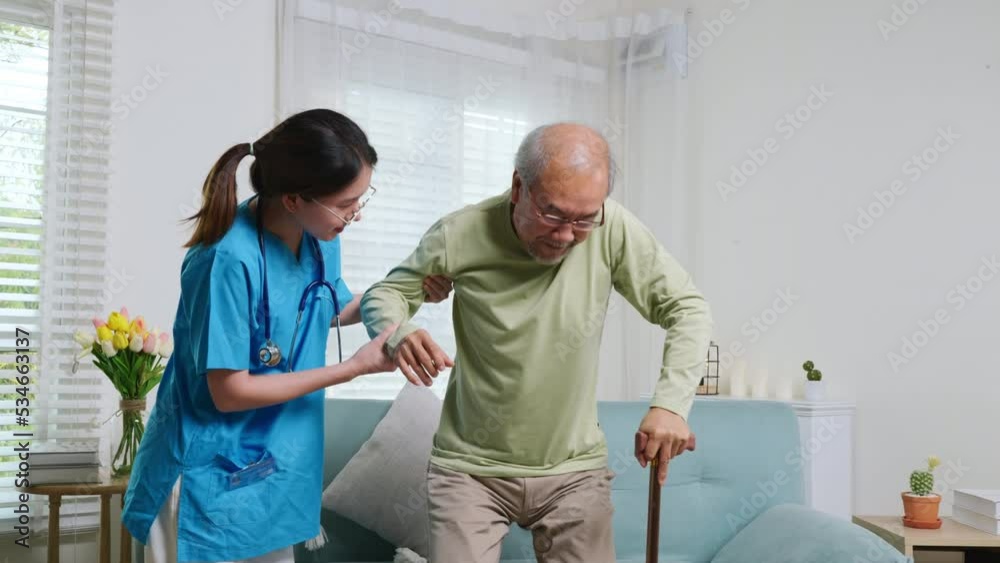 International Day for the Elderly. Young carer supporting helping ...