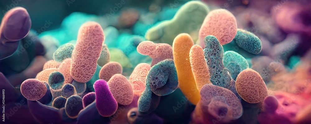 Virus. Cell. Bacteria. Microbiological. Microworld. Pastel. Biology ...
