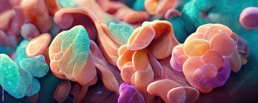 Virus. Cell. Bacteria. Microbiological. Microworld. Pastel. Biology ...