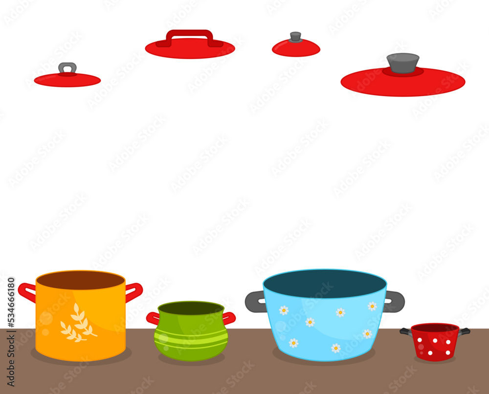 Matching children educational game. Activity for presсhool years kids ...