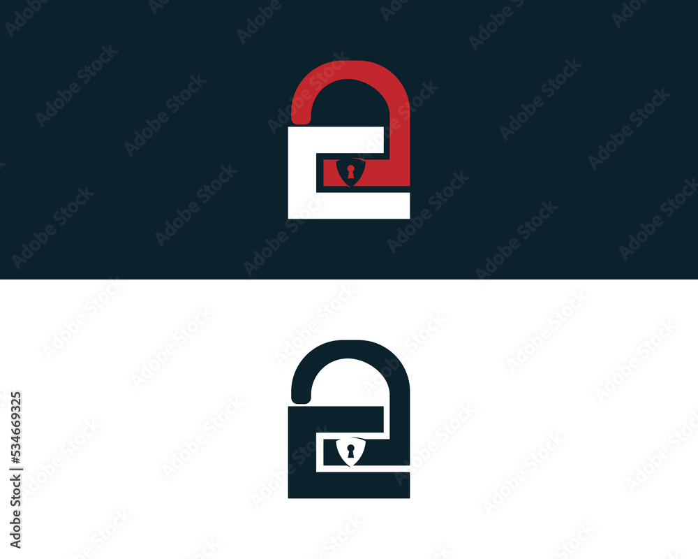 Letter C, CD lock and Security Logo design concept. Creative Protection ...