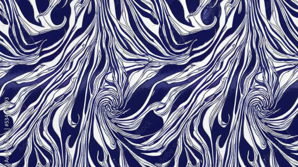 Zebra animation in realistic blue and white colors, Zebra animal skin ...