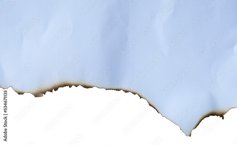 burnt paper frame for texture overlay. damaged white paper with burnt ...