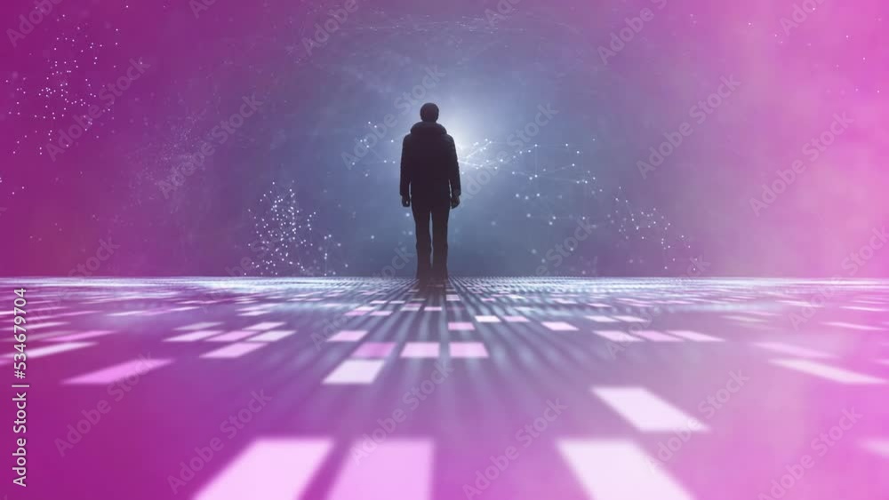 Futuristic augmented digital artificial intelligence metaverse city ...