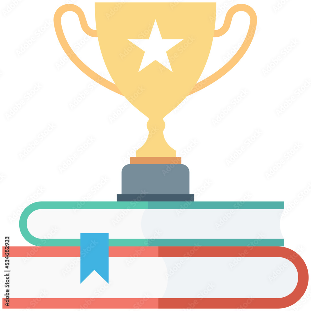 Trophy Colored Vector Icon Stock Vector | Adobe Stock