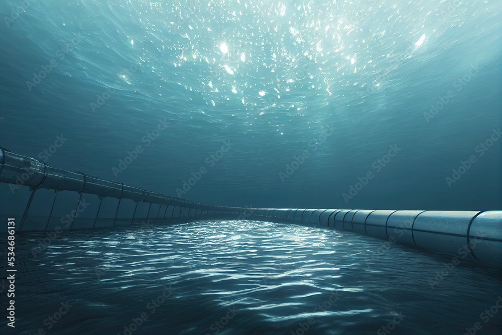 Underwater gas pipelines for gas transportation in Europe. Underwater ...