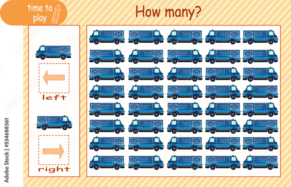 Vektorová grafika „children's educational game, tasks. count how many ...