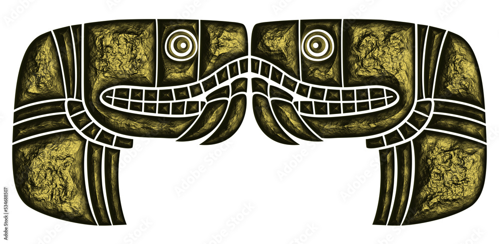 Aztec Goddess of Earth on transparent background Stock Illustration ...