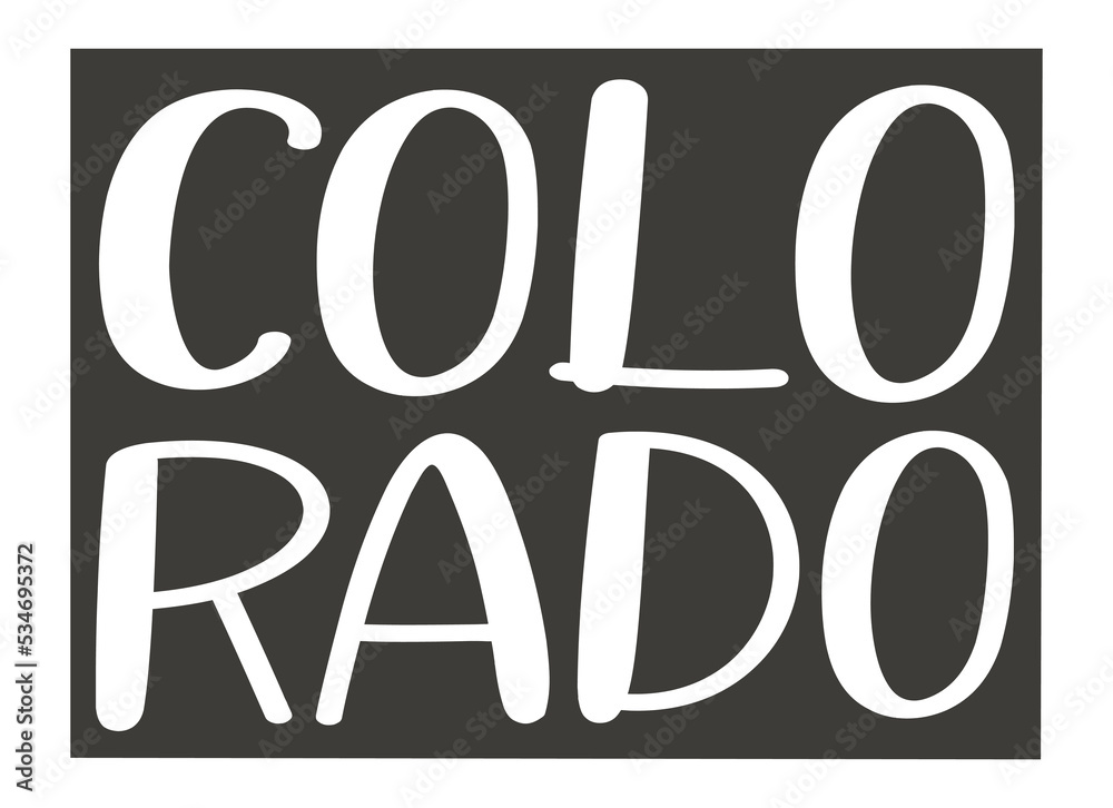 Vetor de Colorado map text design for any purposes. Vector logo ...