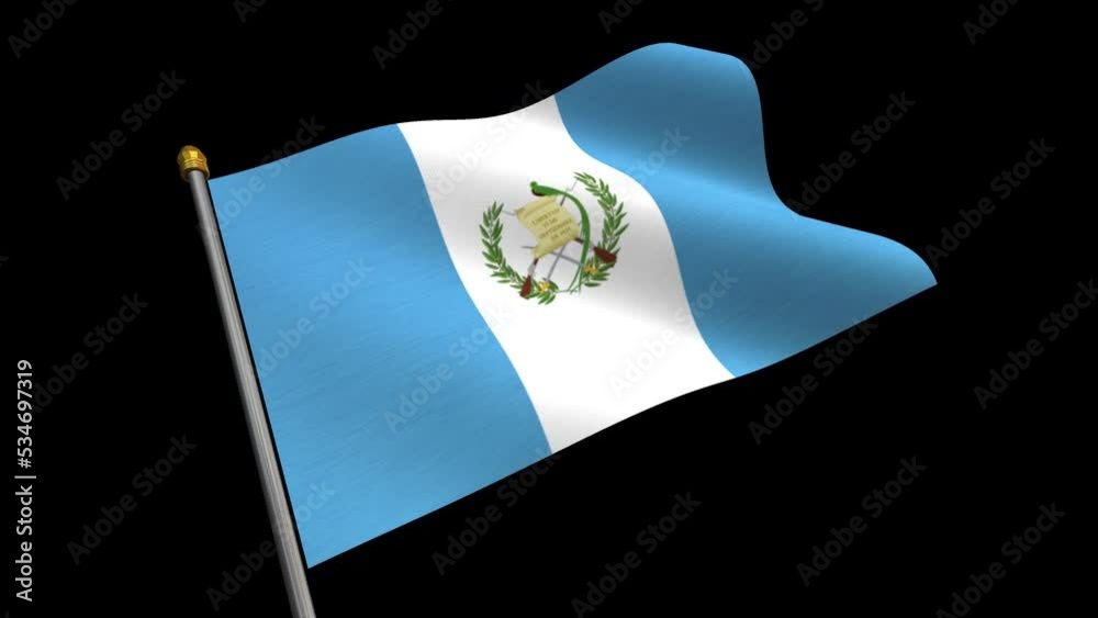 [Loop video] [Transparent background] Animated video of the Guatemala ...