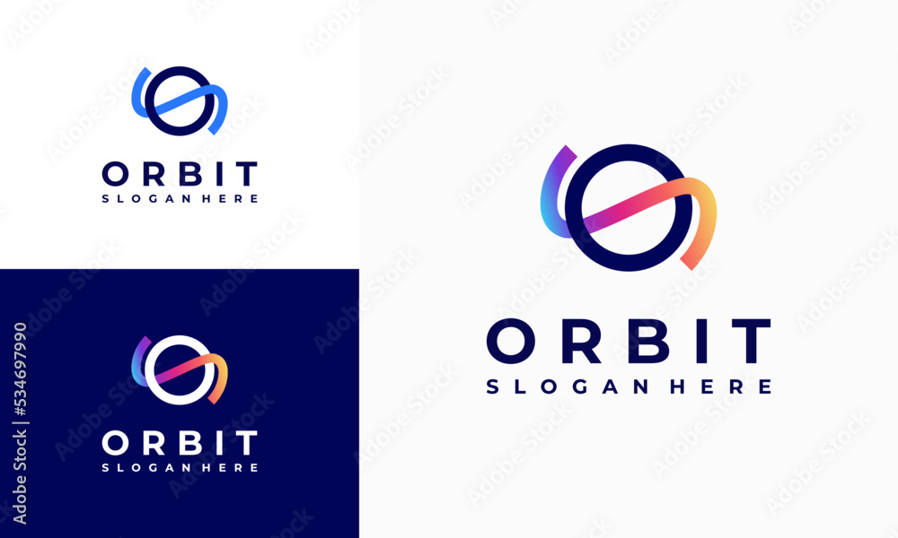 Vetor de Planet Orbit Logo designs concept vector, Space orbital ...