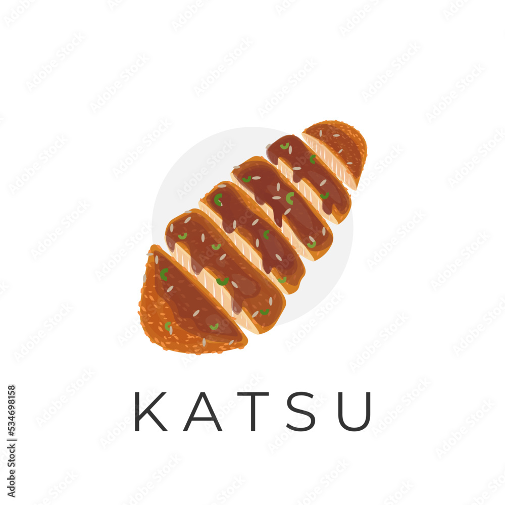 Vector illustration of katsu logo with delicious curry sauce Stock ...