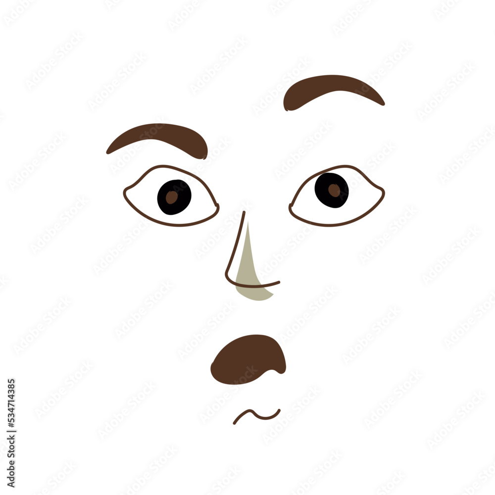 Chibi boy Face Expression Stock Vector | Adobe Stock