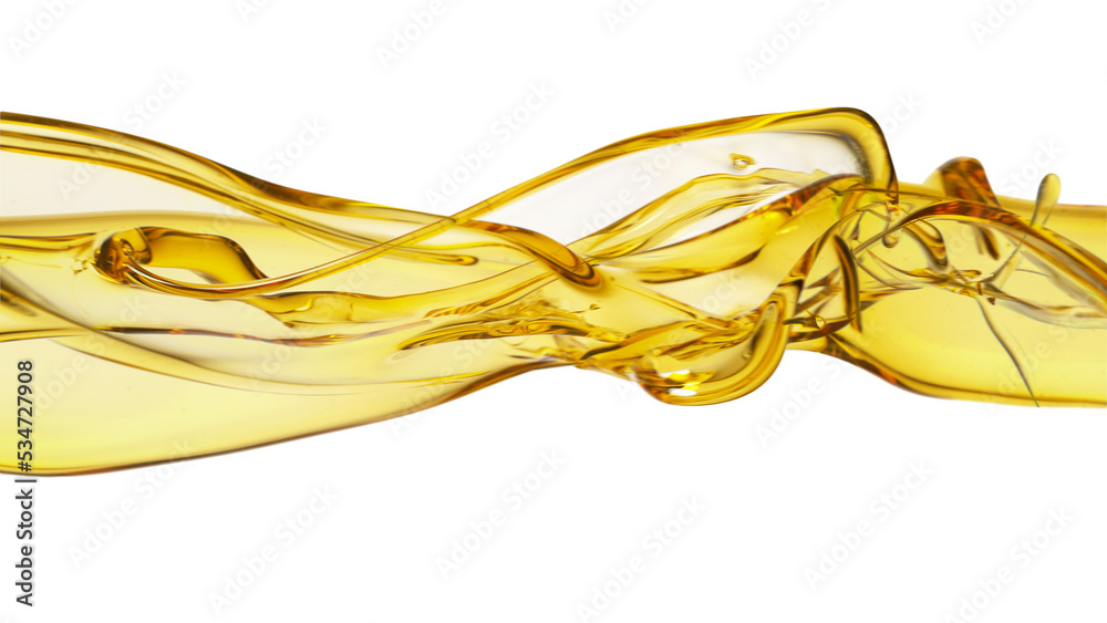 Freeze Motion Shot of Flowing Oil on White Background Stock Photo ...