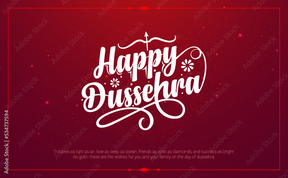 Happy Dussehra greeting and wishes Text, Typography design -vector ...