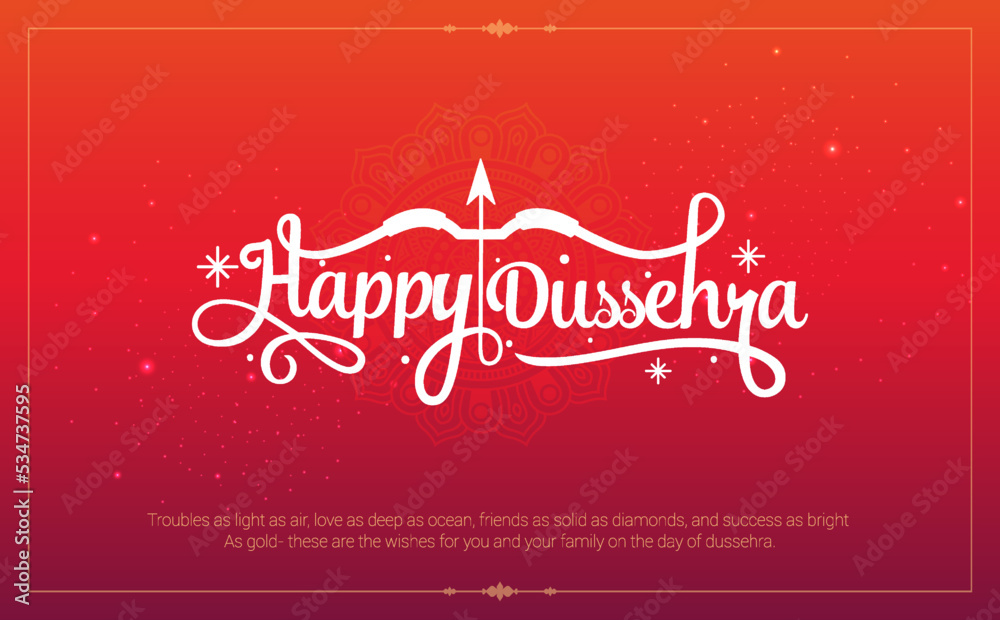 Happy Dussehra greeting and wishes Text, Typography design -vector ...