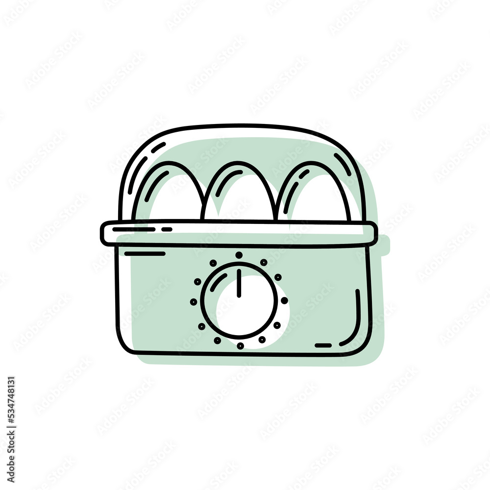 Vector black and white illustration with a colored background in a hand ...