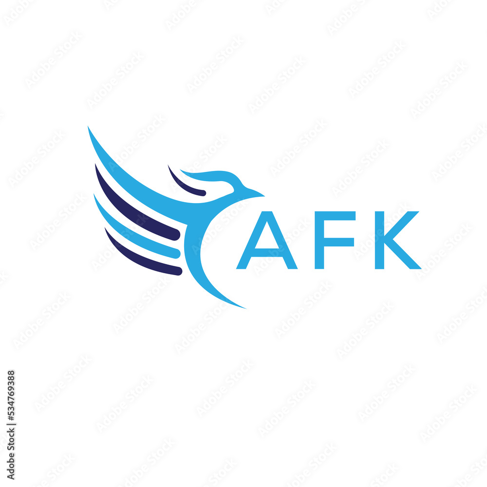 Vecteur Stock AFK Letter logo white background .AFK technology logo ...