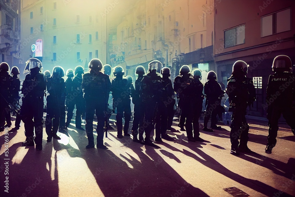 anime Ljubla Slovenia 2 Slovene Anti Riot Police on streets of Capital ...