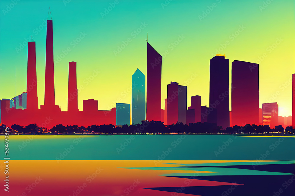 Cartoon style ColomboSri Lanka December 0 ; View of the Colombo city ...