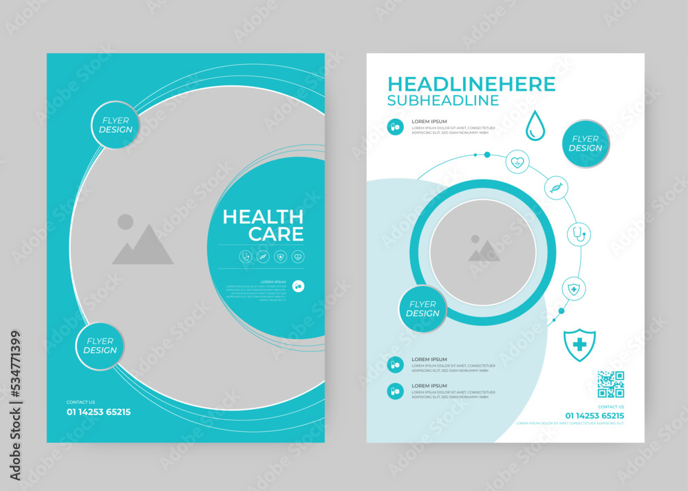 medical pharmaceutical flyer poster layout template. advertising ...