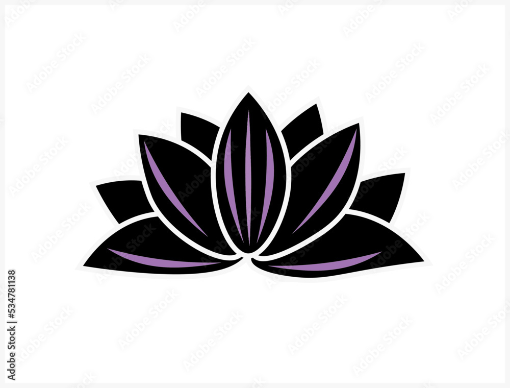 Lotus blomma logotyp vektor design. Yoga, ayurveda sacred symbol logos ...