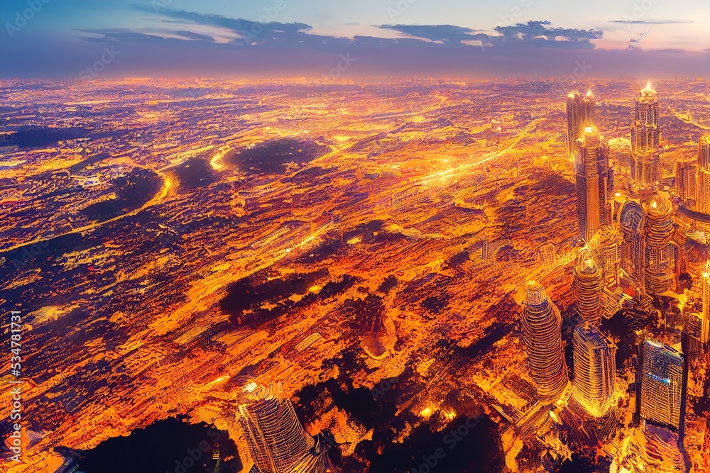 Cartoon drawing Cartoon drawing Kuala Lumpur Malaysia June Aerial view ...