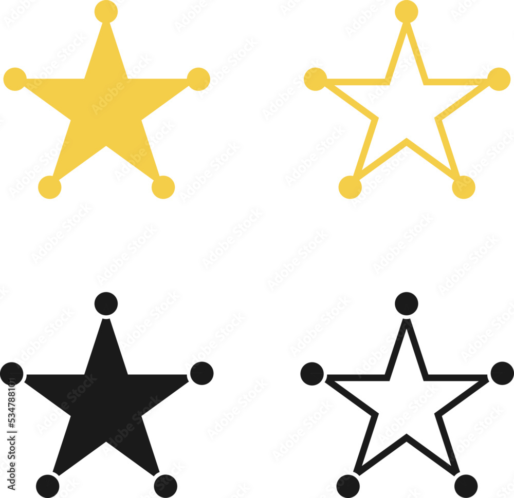 Star, set of realistic golden stars. Vector, cartoon illustration ...