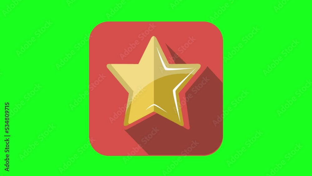 Christmas star icon animation on green screen. Christmas star icon with ...