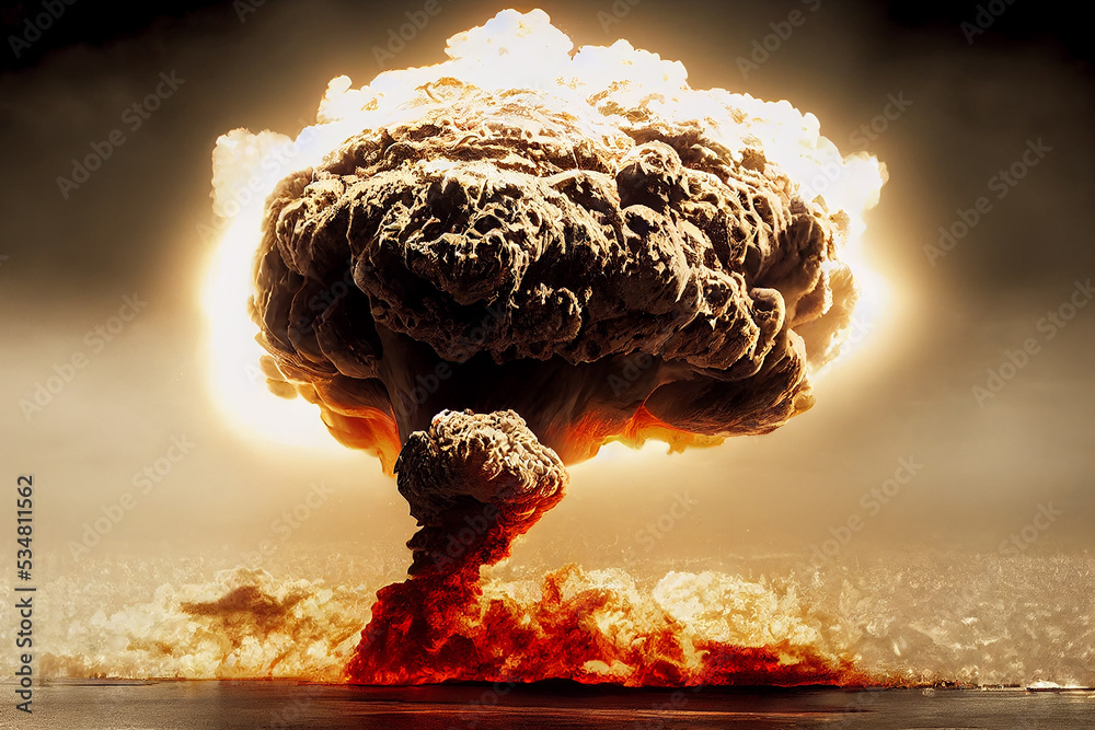 Nuclear Mushroom Cloud Bomb Massive Explosion 3D Art Work Spectacular ...