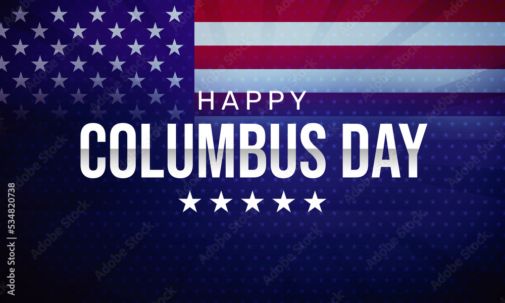 Columbus Day Wallpaper design with stars and the united states of ...