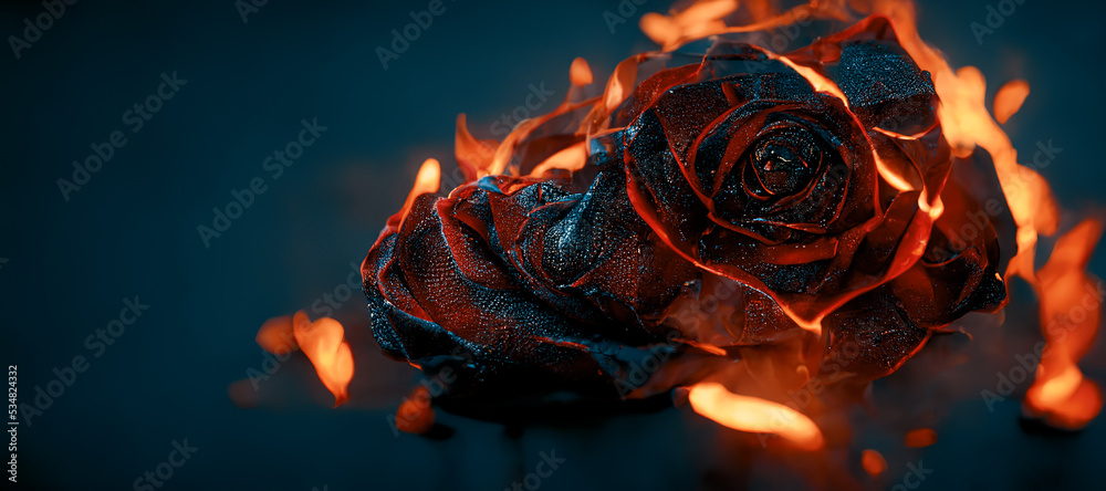 Ilustração do Stock: Heartbroken concept by spectacular fresh rose ...